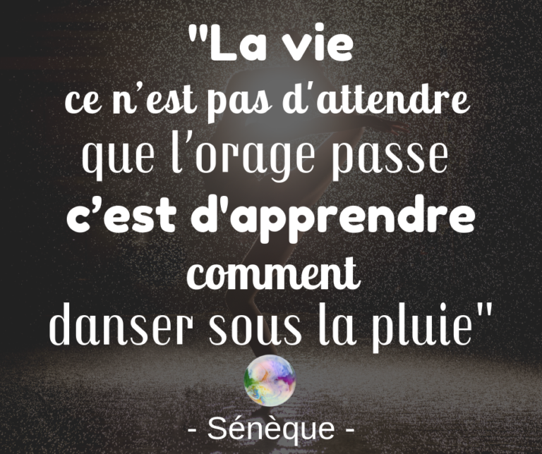 Citation Sénèque – La vie ce n’est pas d’attendre que l’orage passe ...